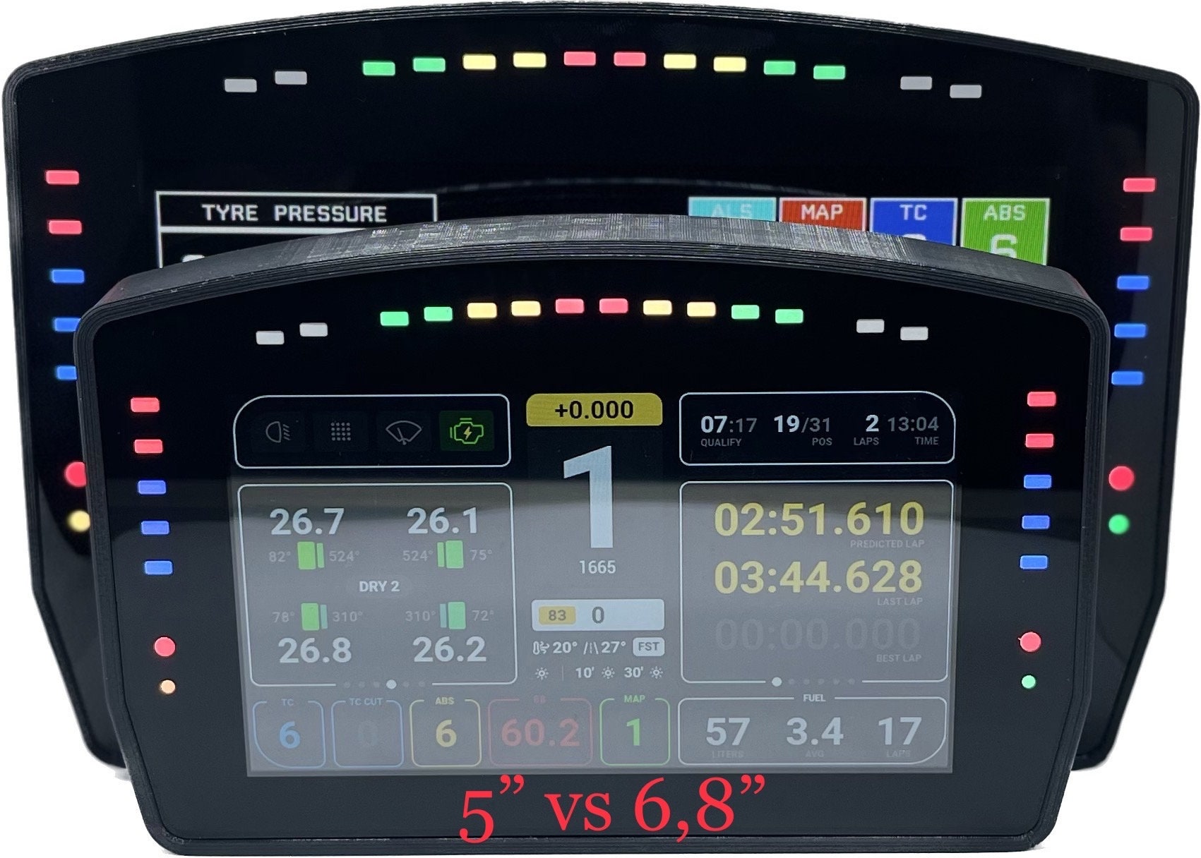 6.8'' Sim Racing Dash Display DDU 10.7 28leds Fanatec Simucube - Etsy