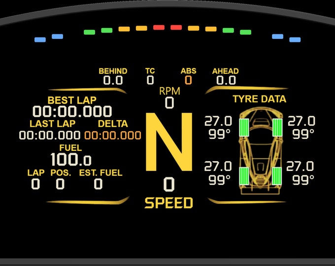 5'' Sim Racing Dash Display DDU 10.5 28leds Fanatec Simucube - Etsy