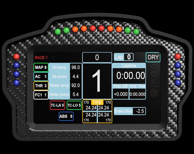 DDU 6 Sim Racing 5'' Dash Display With Leds Fanatec Simucube Moza ...