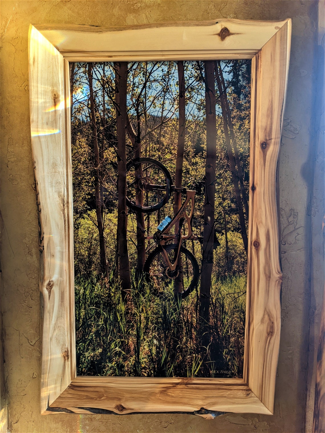 Colorado ASPEN wood picture frames. Custom rustic live edge | Etsy