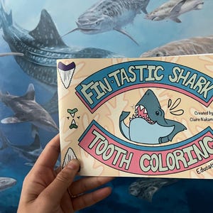 Fin-tastic Shark Tooth Coloring, Educational Coloring, Activity Book ...