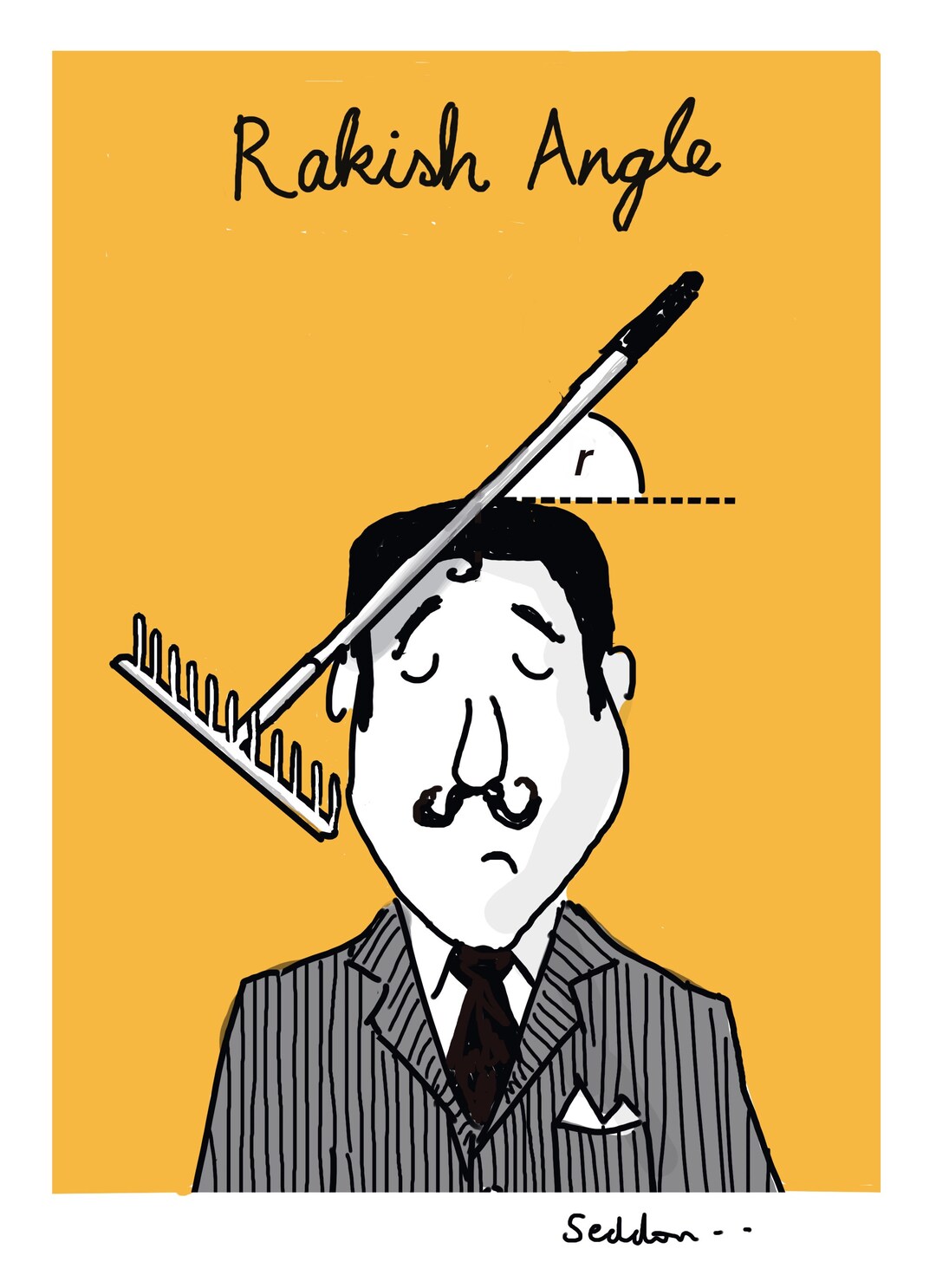 Rakish Angle A4 Signed Cartoon Print - Etsy