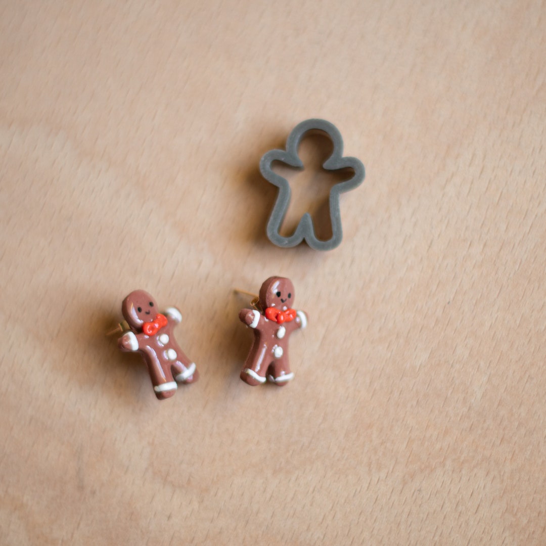Festive Gingerbread Man Polymer Clay Cutter Christmas & - Etsy