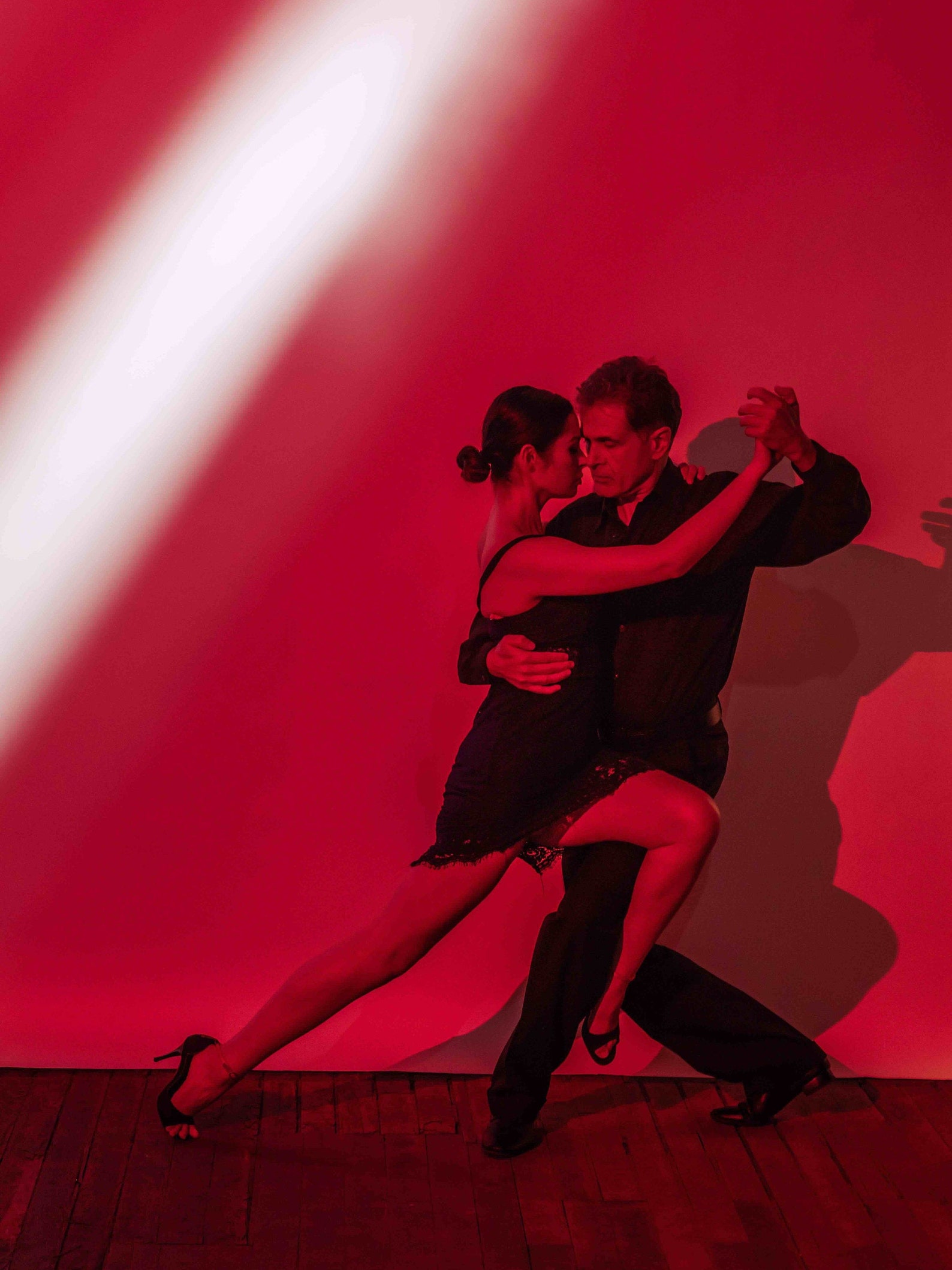 Argentine Tango pose Red Background Latin Dance Poster | Etsy