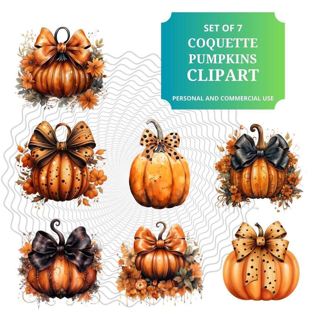 Halloween Coquette Pumpkin Bow PNG, Cute Coquette Pumpkin PNG, Pretty ...