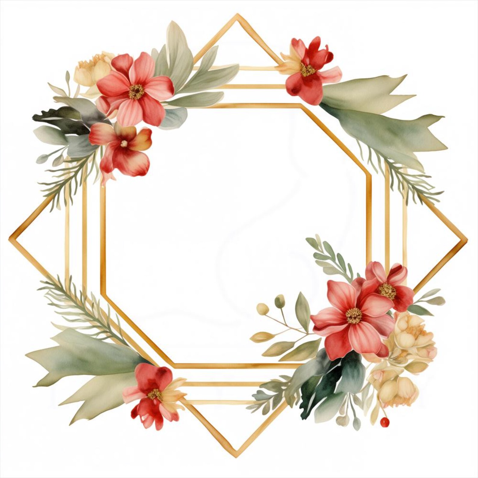 Floral Frame Clip Art, Photo Frame Png Files, Transparent Background ...