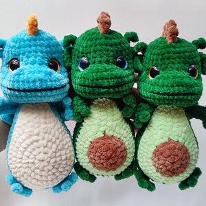 Avocado Dragon CROCHET PATTERN Amigurumi Dragon English Pattern - Etsy