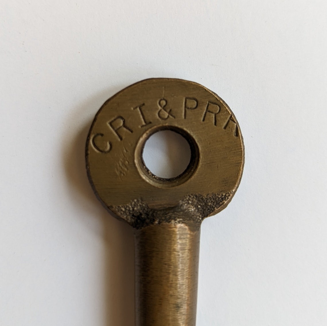 Vintage CRI&PRR Railroad Switch Key Hollow Barrel Brass Key Chicago ...