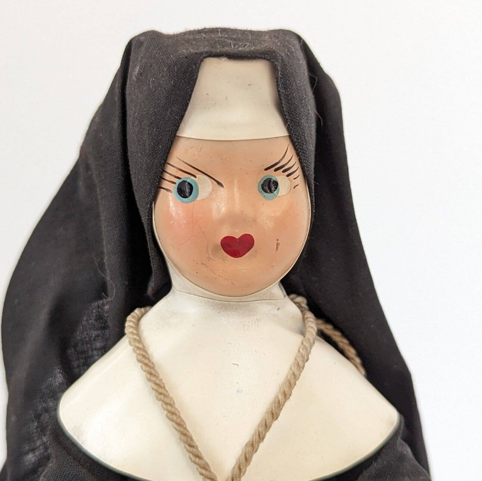 Hand-painted Composite Nun Doll Vintage 8 Sister in Habit With Cross ...