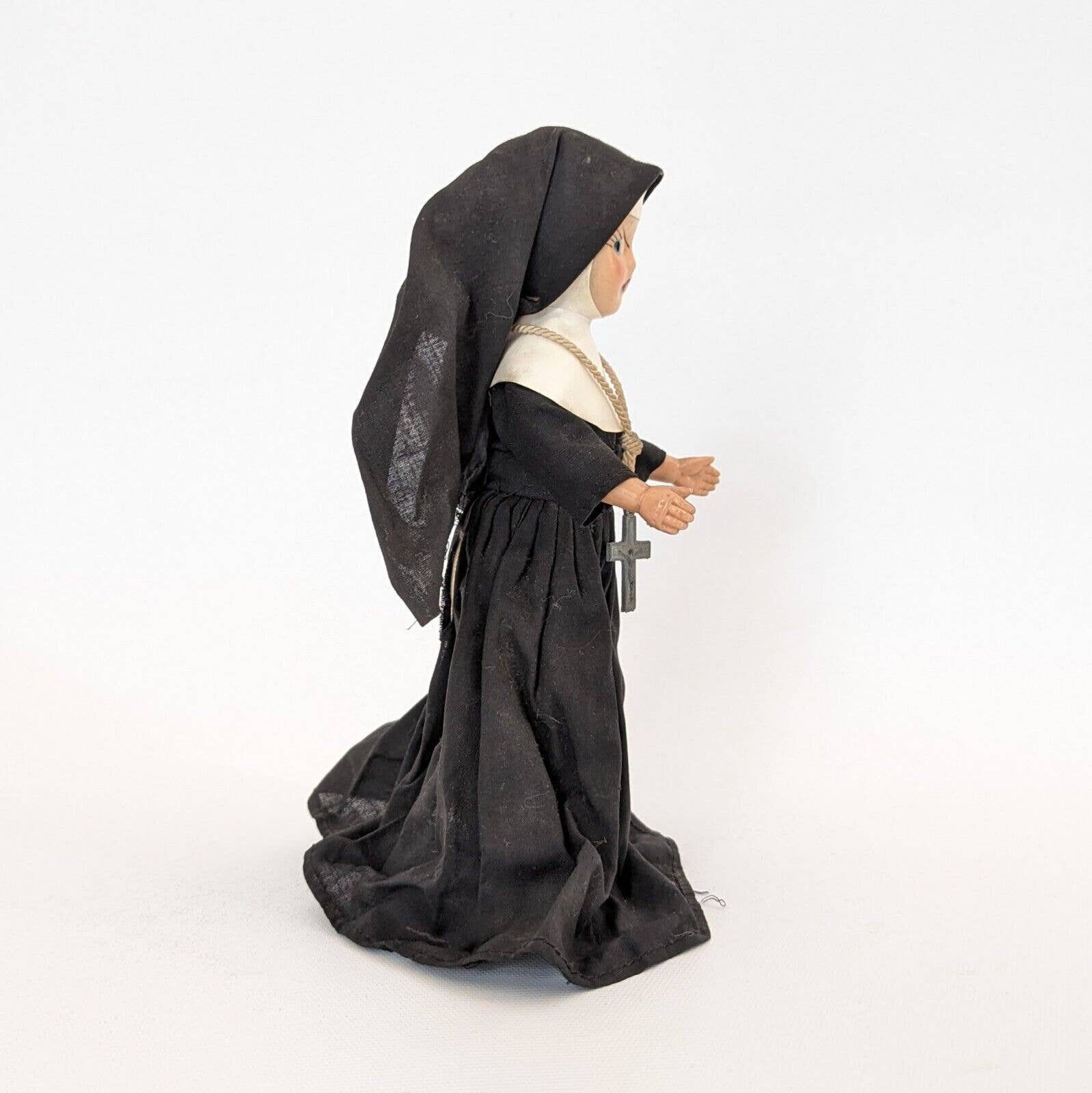 Hand-painted Composite Nun Doll Vintage 8 Sister in Habit With Cross ...