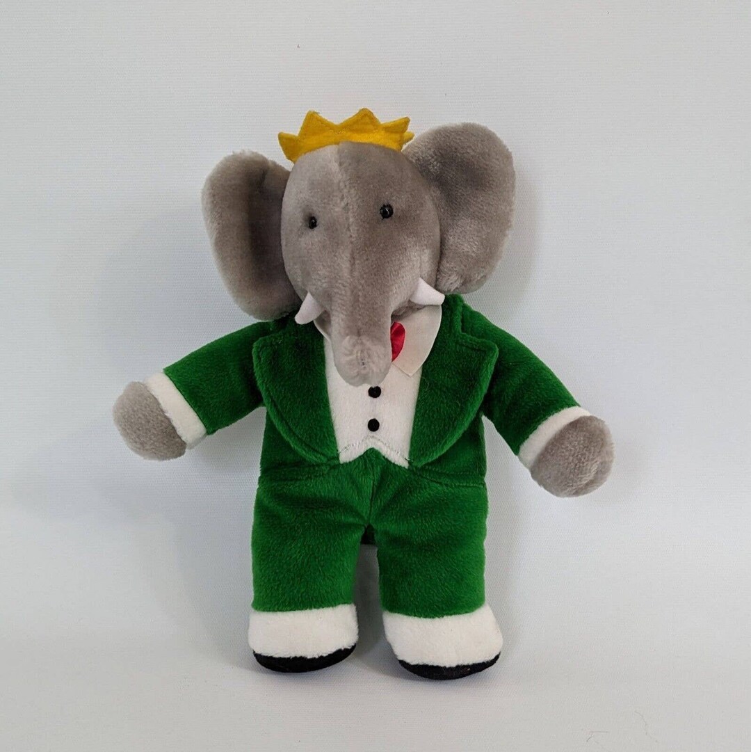 Vintage GUND Plush Babar - Ultra Rare 1988 Prototype White Vest Stuffed ...