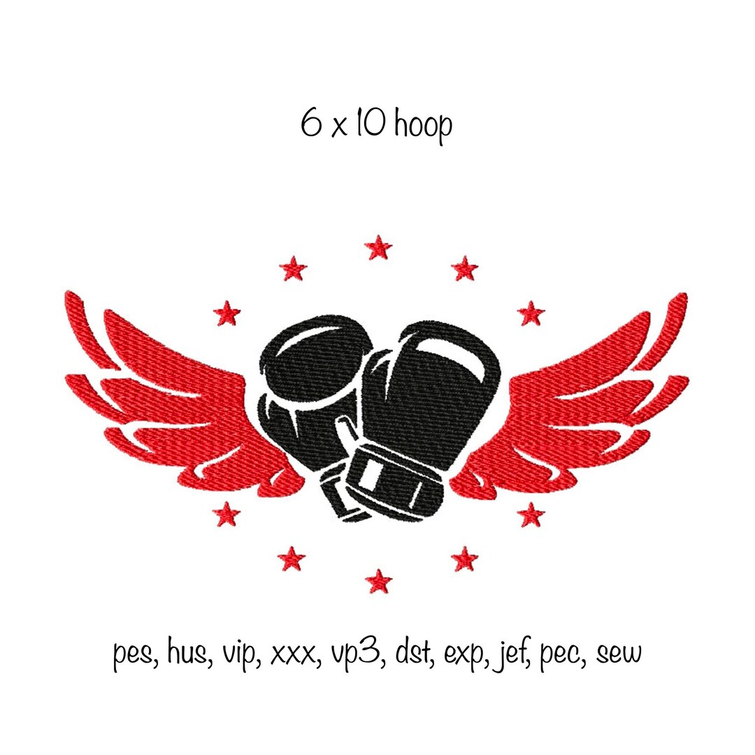 Digital Download Boxing Gloves Xl Machine Embroidery Design in Multiple ...