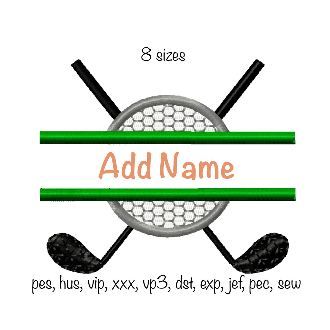 Digital Download 8 Sizes Golf Club and Ball Split Monogram Machine ...