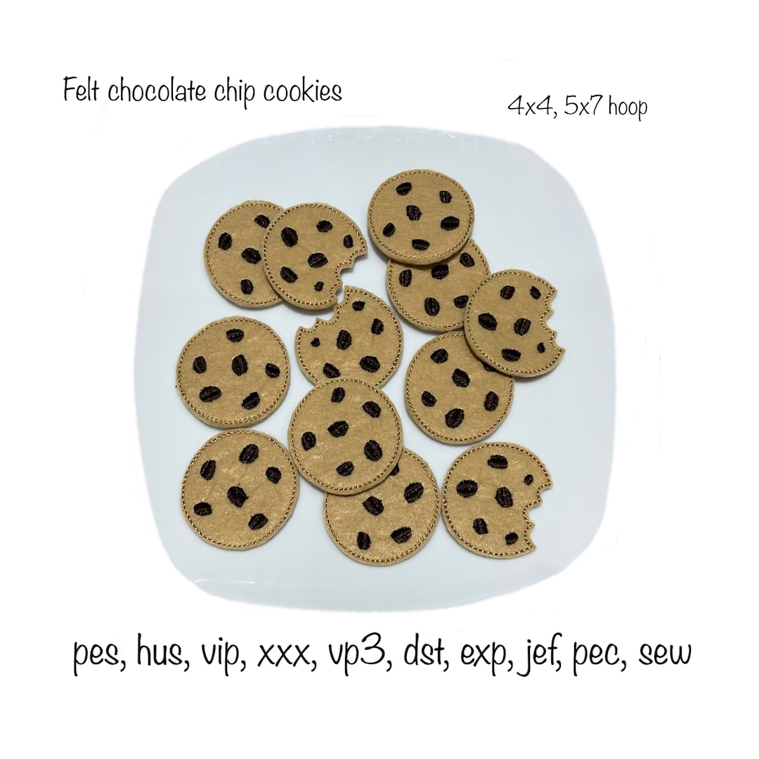 Digital Download Chocolate Chip Cookies Biscuits Felt Play Food Machine ...