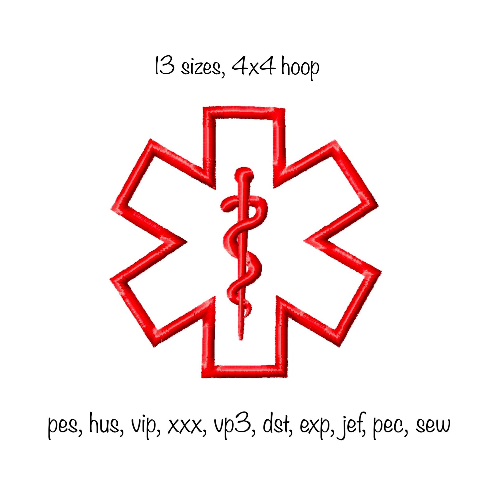 Digital Download Medical Alert Logo Cross and Snake Rod of Asclepius ...