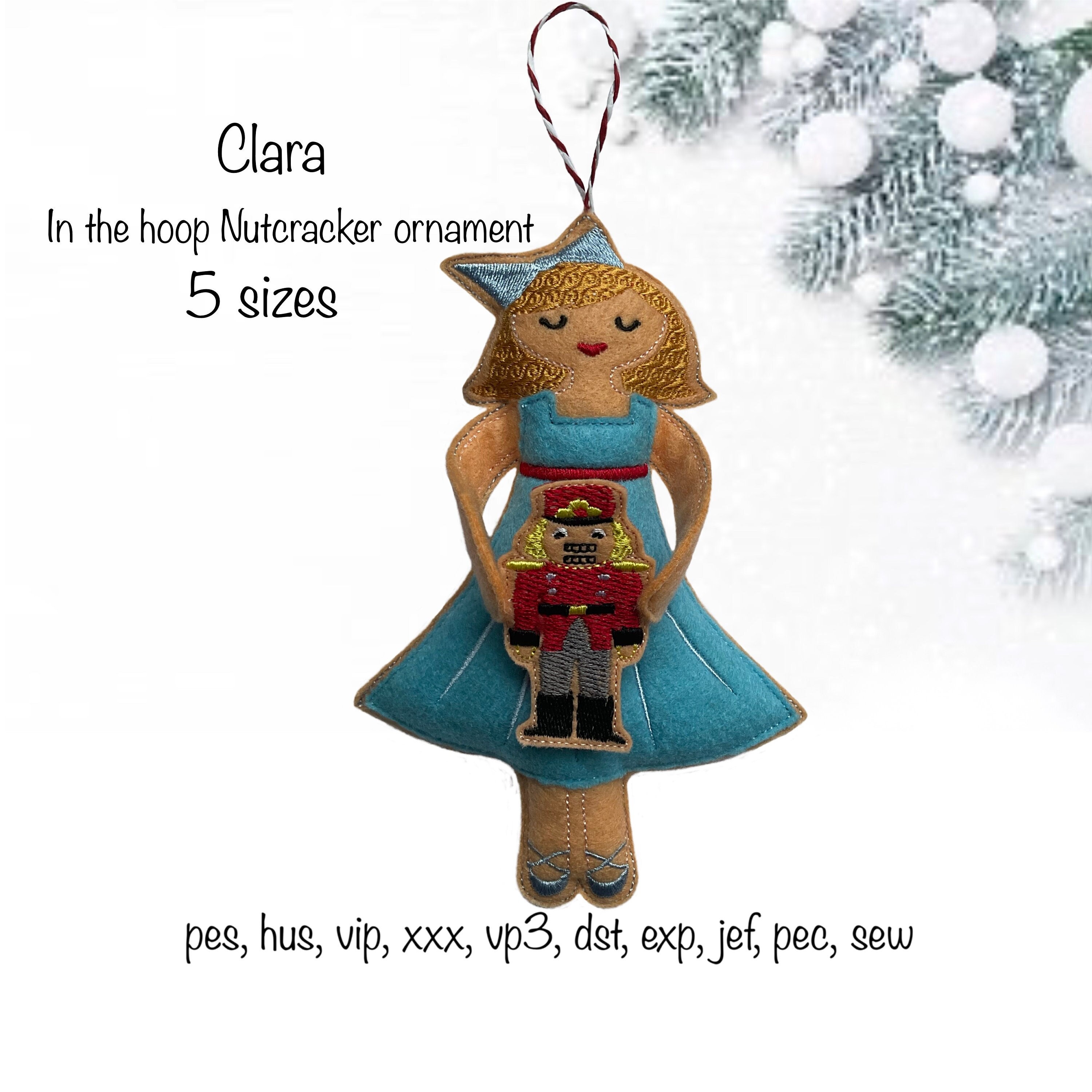 Digital Download 5 Sizes Felt Clara Girl Nutcracker in the - Etsy
