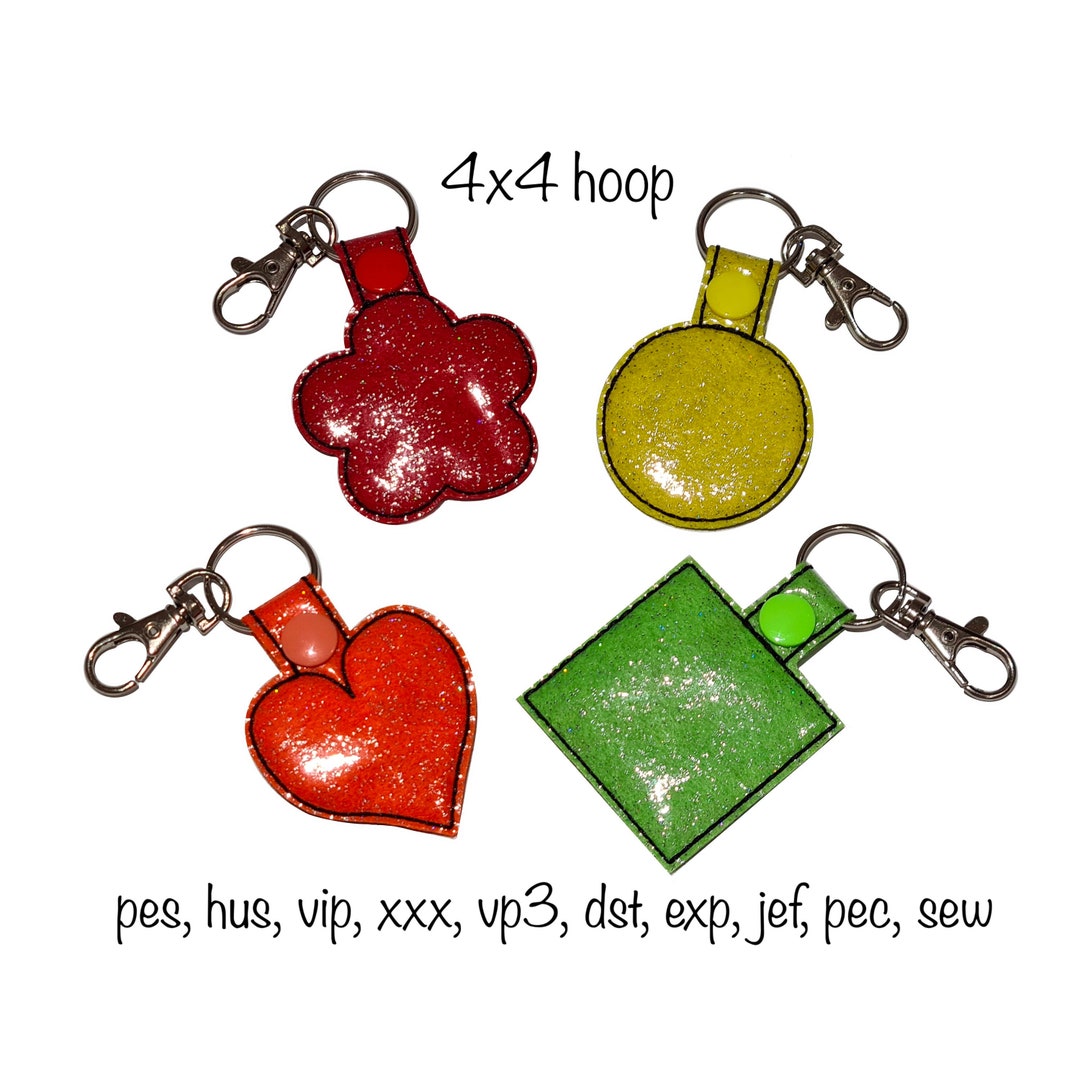 Instant Download Pack of 4 X Blank Shapes Keyring Key Fob Machine ...