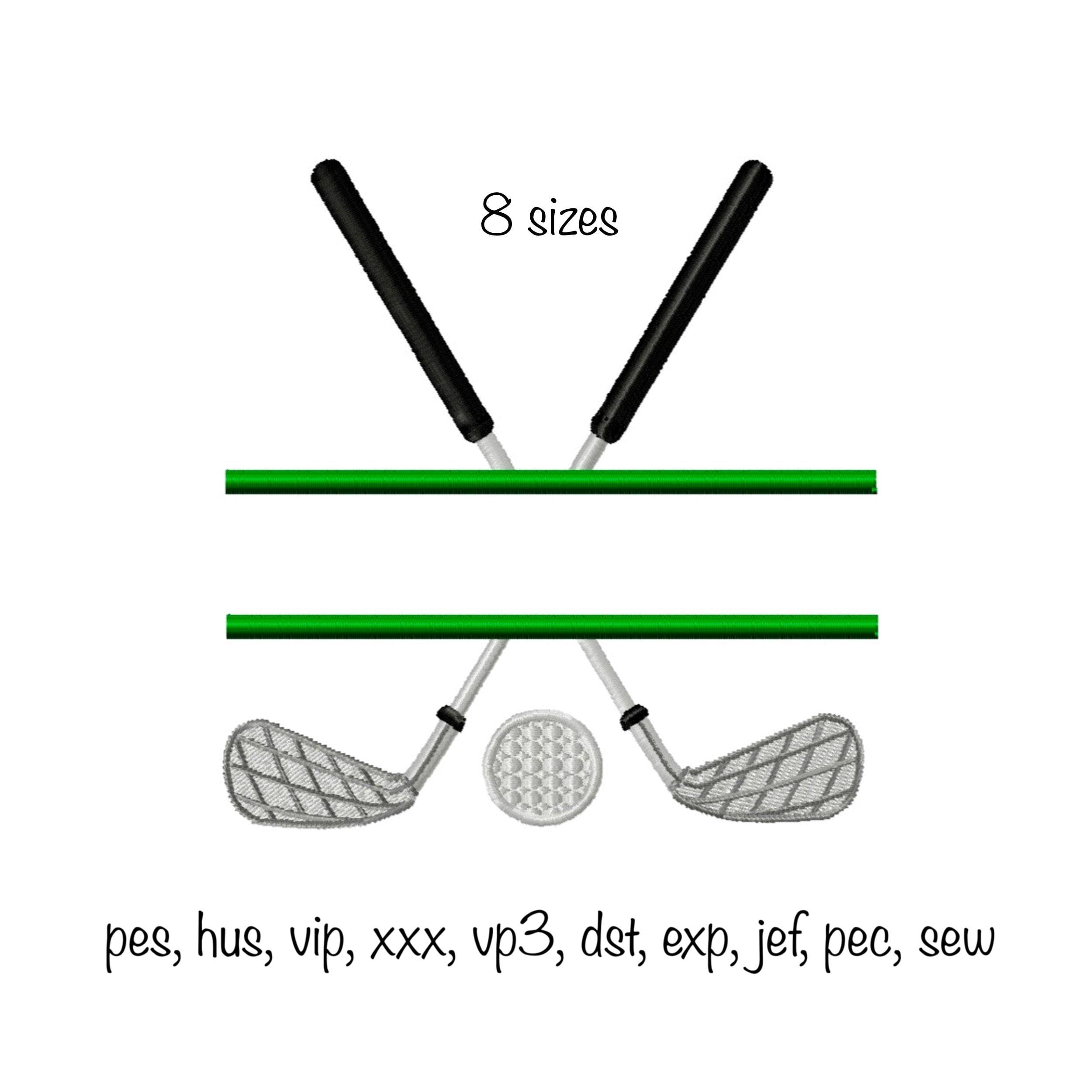 Digital Download 8 Sizes Golf Club and Ball Split Monogram Machine ...