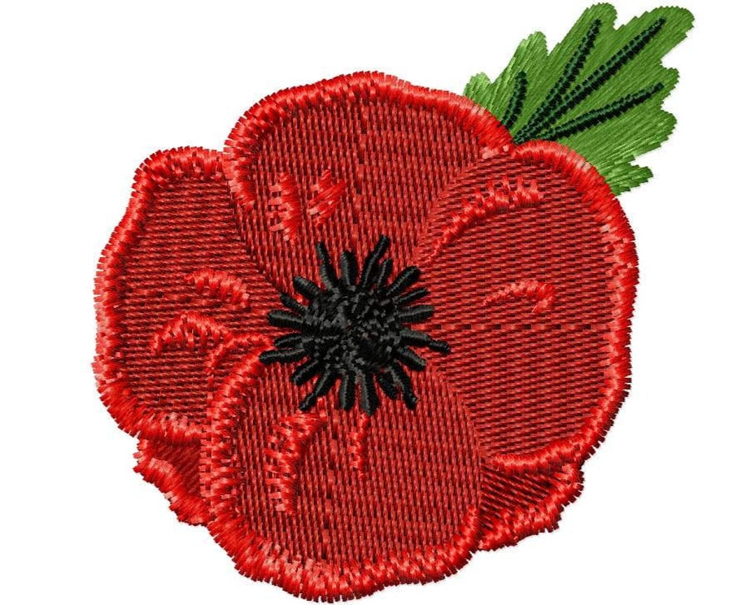Instant Download 5 Sizes Poppy Flower Fill Stitch Machine Embroidery ...