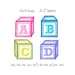 Abc Baby Block Font Alphabet Letters Bundle Instant Download - Etsy