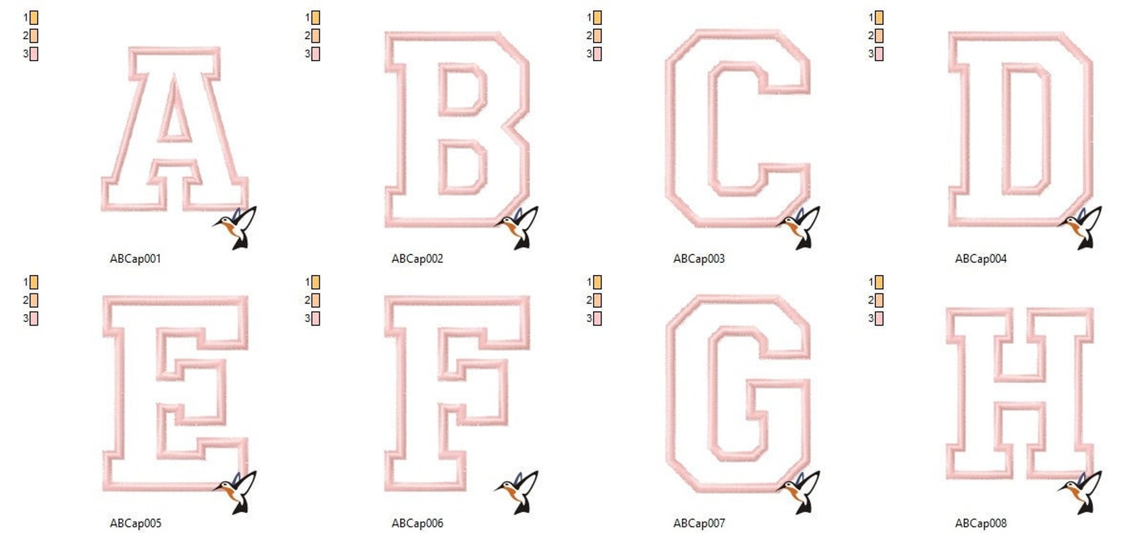 Abc Applique Font Alphabet 3 Sizes Letters and Numbers Bundle - Etsy