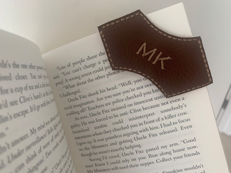 Digital Download Leather Corner Bookmark 2 Shapes Machine Embroidery ...