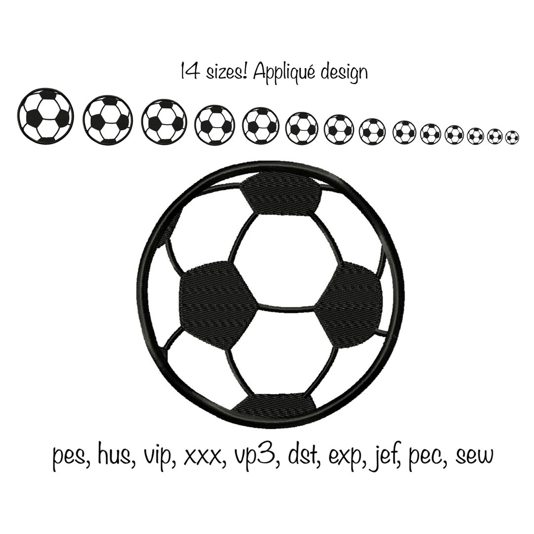 Instant Download Football Applique 14 Sizes Machine Embroidery Design ...