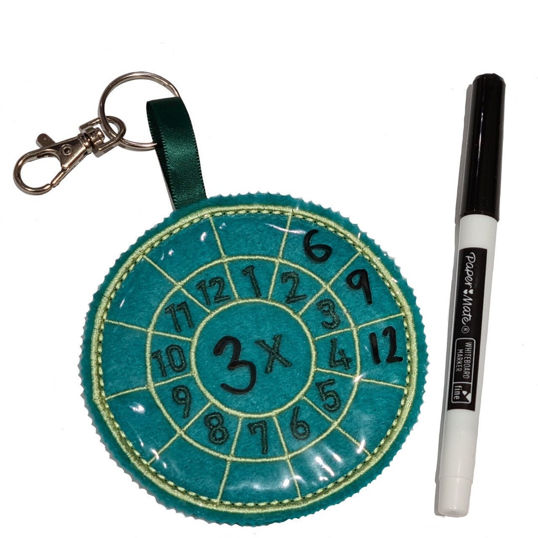 Digital Download Math Multiplication Wheel Fob, Keyring Machine ...
