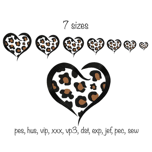 Leopard Embroidery Designs - Etsy