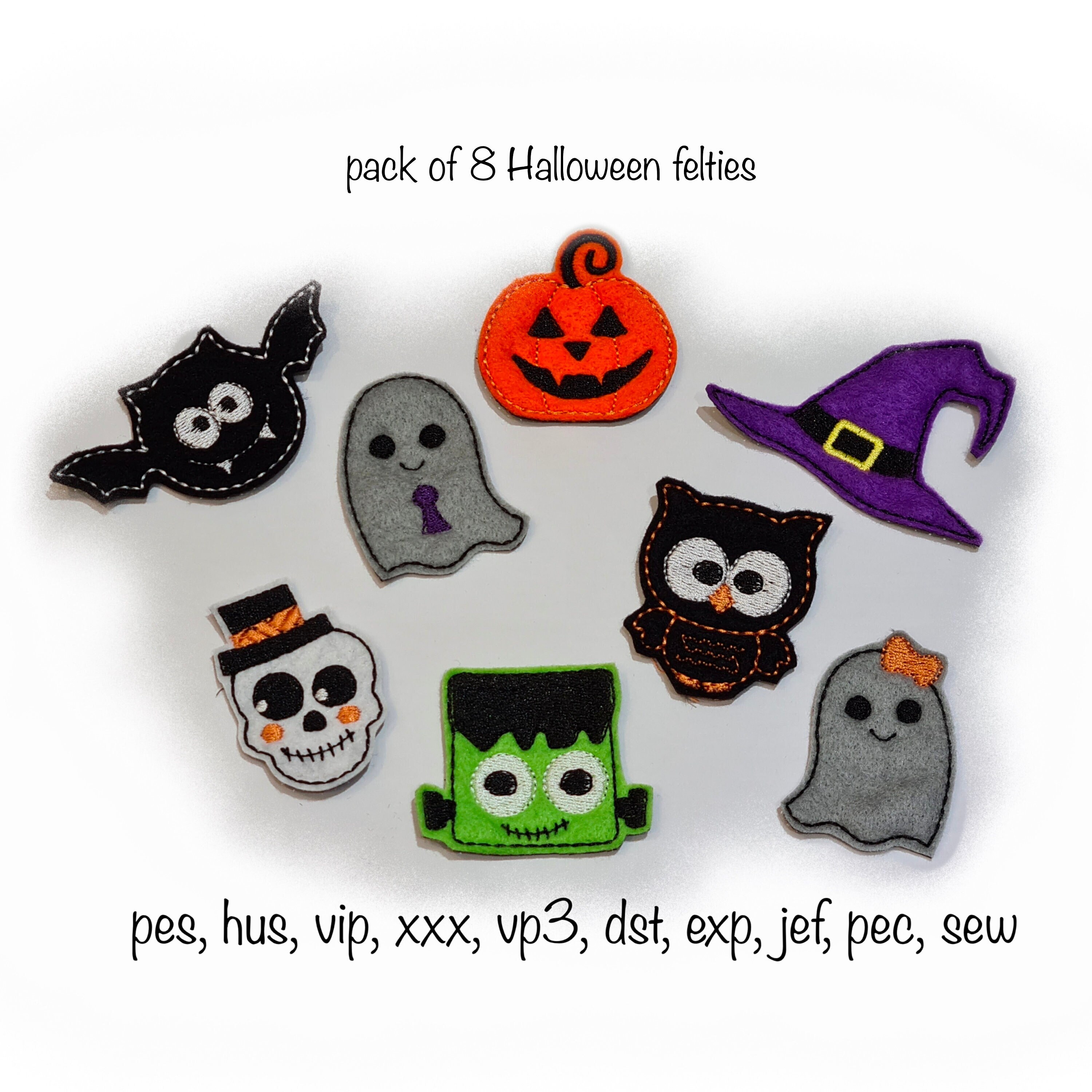 Instant Download Pack of 8 Halloween Quick Stitch Felties Machine ...