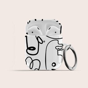 LINE ART AirPod Case With Keychain, Airpods Case 1, 2, Airpods Pro Case ...