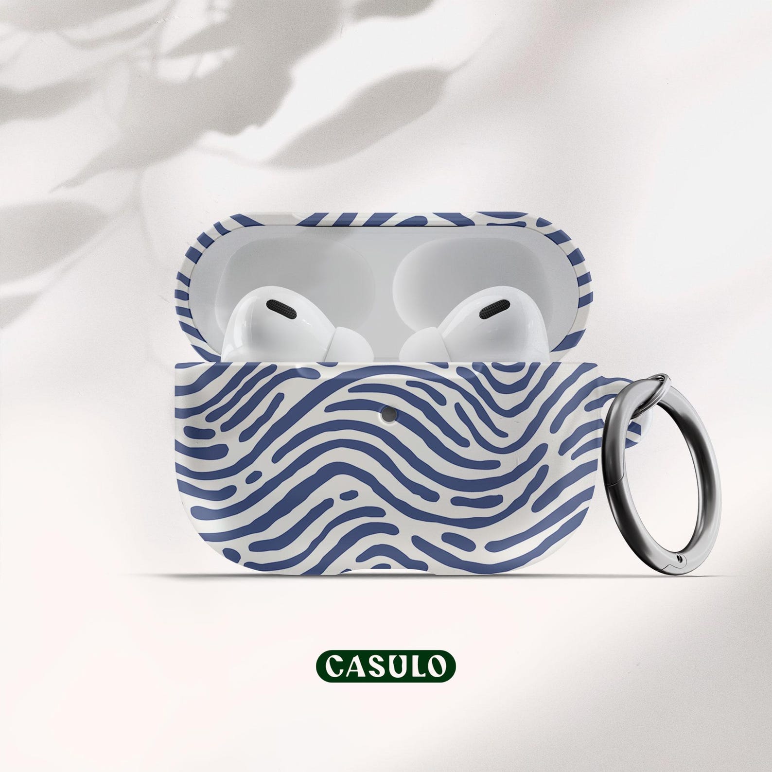 Ocean Waves Line Art AirPod 4 AirPod Pro 2 1 Keychain Case Cover | Sea ...
