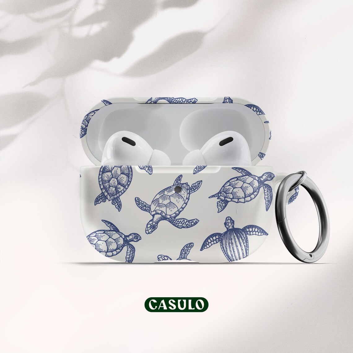 Turtles Line Art AirPod AirPod Pro 2 1 Keychain Case Cover | Sea Ocean ...