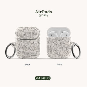Terrain Lines Airpods Pro Case, AirPod Case With Keychain, Airpods Case ...