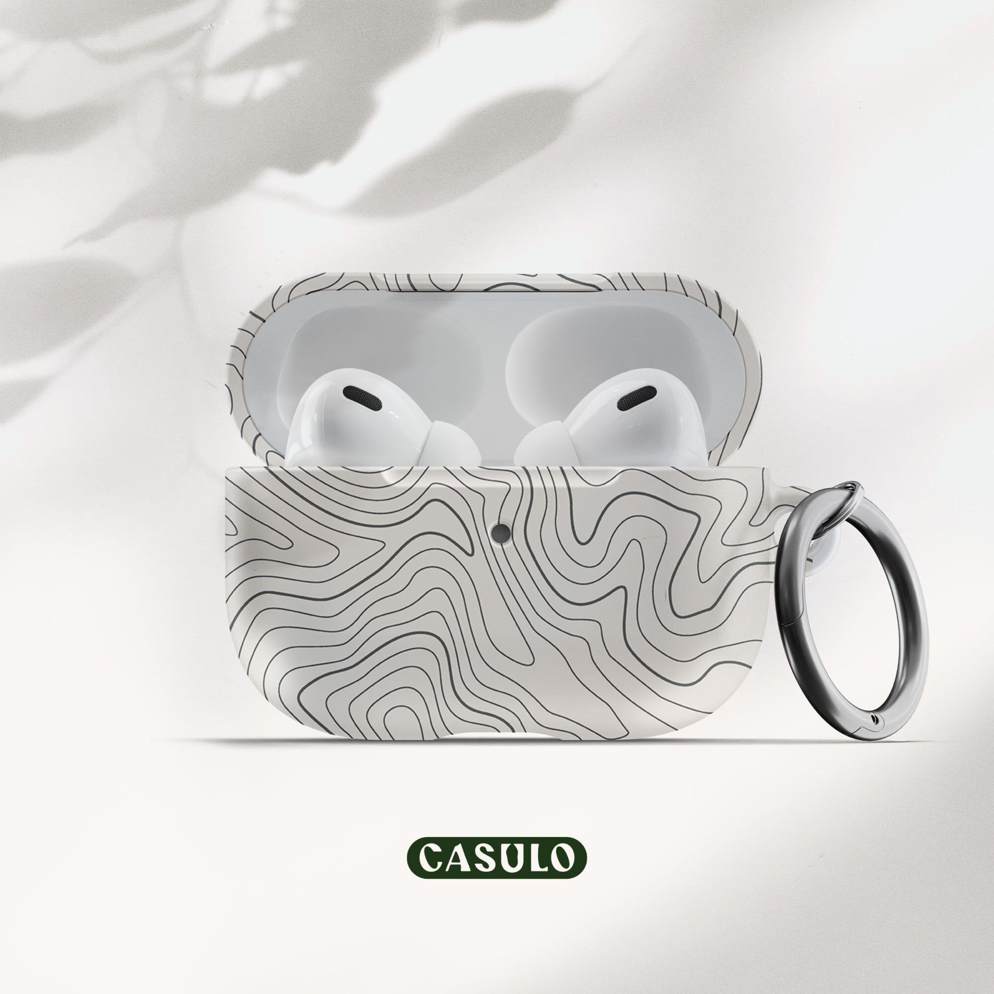 Terrain Lines Airpods Pro Case, AirPod Case With Keychain, Airpods Case ...