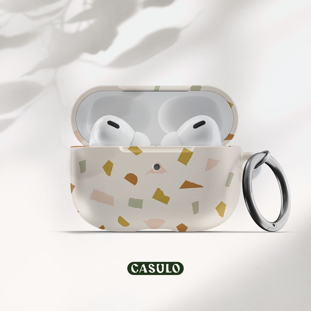 Mini Terrazzo Airpods Pro Case With Keychain, Protective Case for Air ...