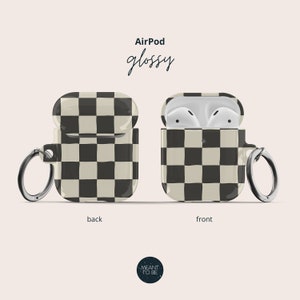 Y2K Black Checkerboard Airpods Case Aesthetic Air Pods Case Cute Air ...