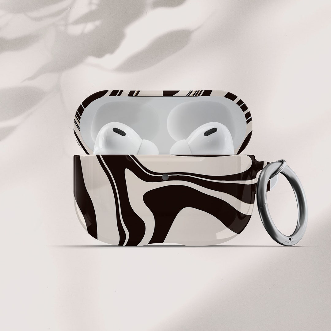 Black Marble Swirl AirPod Pro Case AirPod Case With Keychain - Etsy