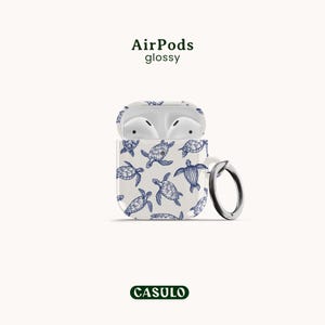 Turtles Line Art AirPod AirPod Pro 2 1 Keychain Case Cover | Sea Ocean ...
