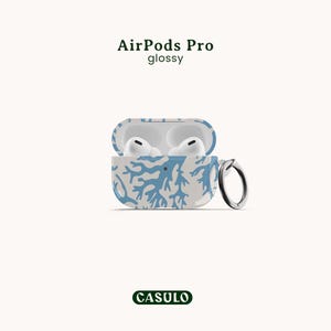 Blue Coral Reef Airpods Pro Case, AirPod Case With Keychain, Air Pods ...