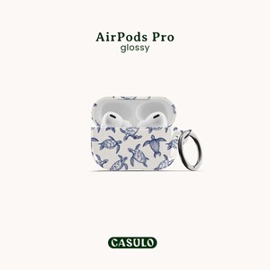 Turtles Line Art AirPod AirPod Pro 2 1 Keychain Case Cover | Sea Ocean ...