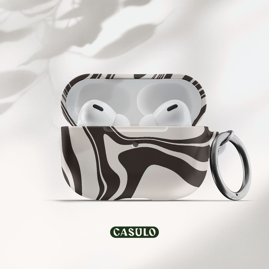 Black Marble Swirl AirPod Pro Case, AirPod Case With Keychain, Airpods ...
