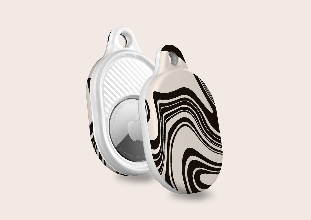 AirTag HOLDER Marble Swirl, Cute AirTag Keychain, Slim Apple AirTag ...