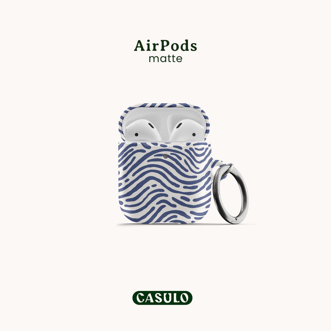 Ocean Waves Line Art AirPod 4 AirPod Pro 2 1 Keychain Case Cover | Sea ...