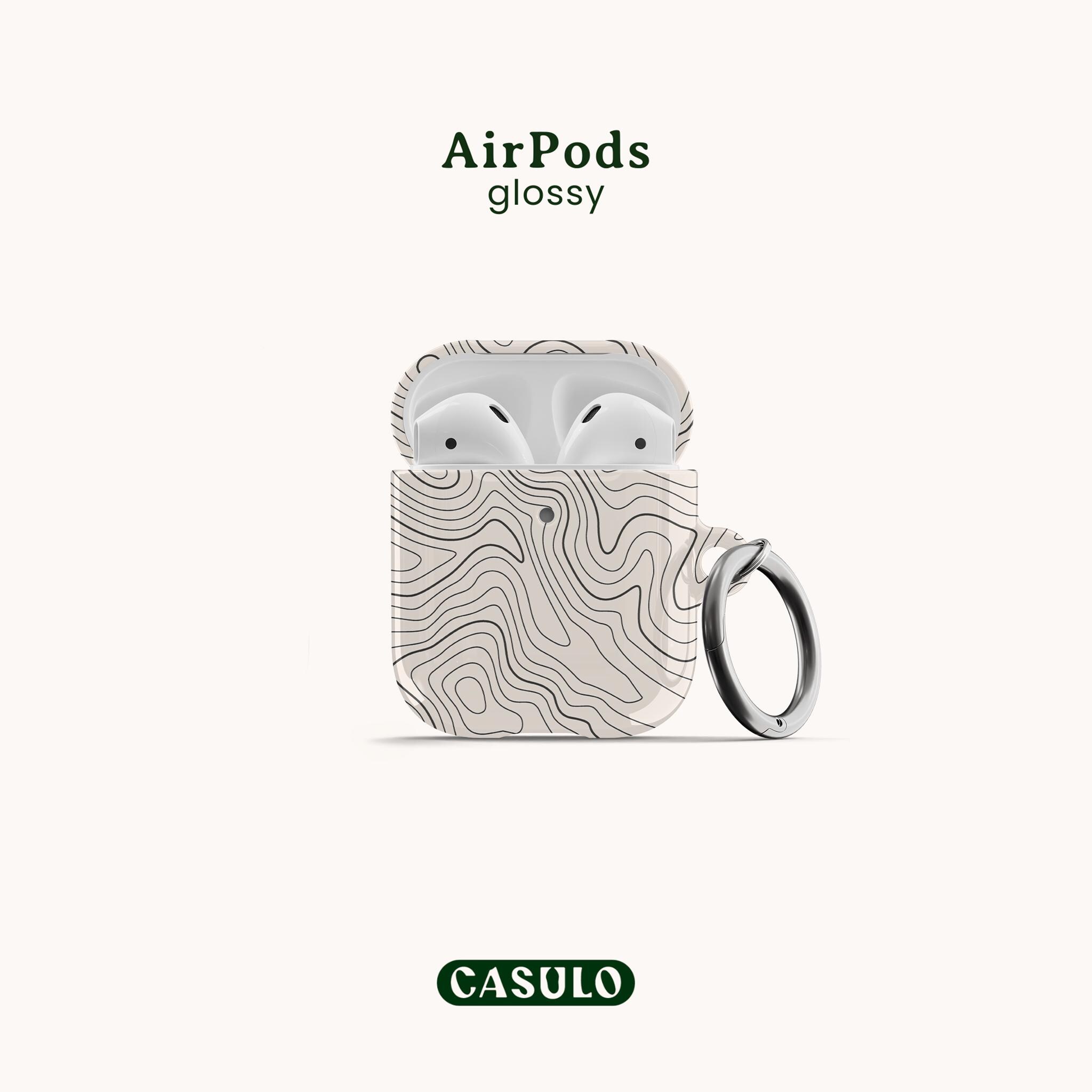 Terrain Lines Airpods Pro Case, AirPod Case With Keychain, Airpods Case ...