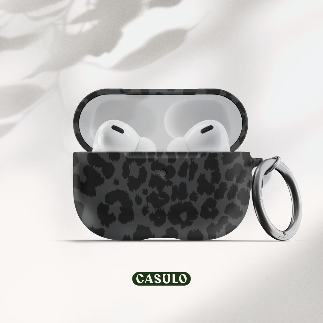 Black Leopard Print AirPod Case for Airpods Pro Hard Cover With ...