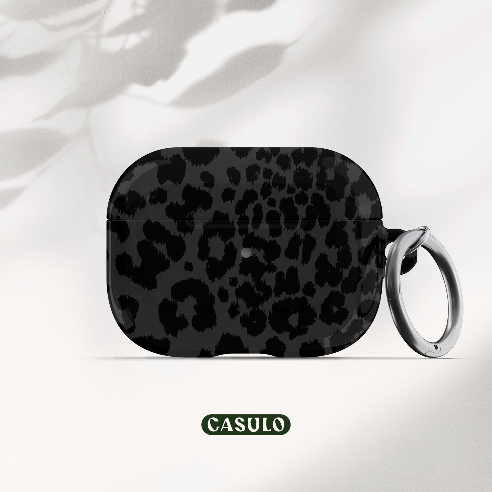 Black Leopard Print AirPod Case for Airpods Pro Hard Cover With ...