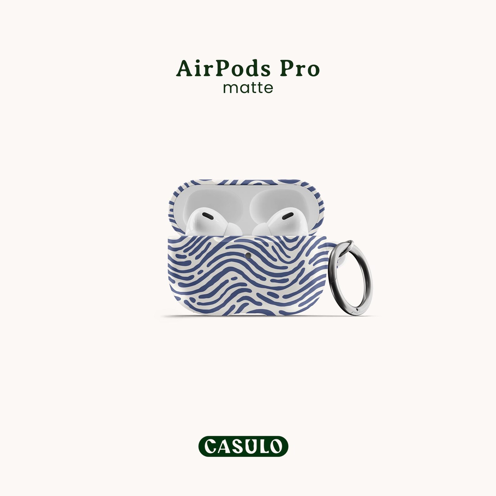 Ocean Waves Line Art AirPod 4 AirPod Pro 2 1 Keychain Case Cover | Sea ...