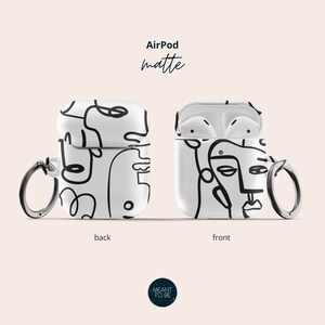 LINE ART AirPod Case With Keychain, Airpods Case 1, 2, Airpods Pro Case ...