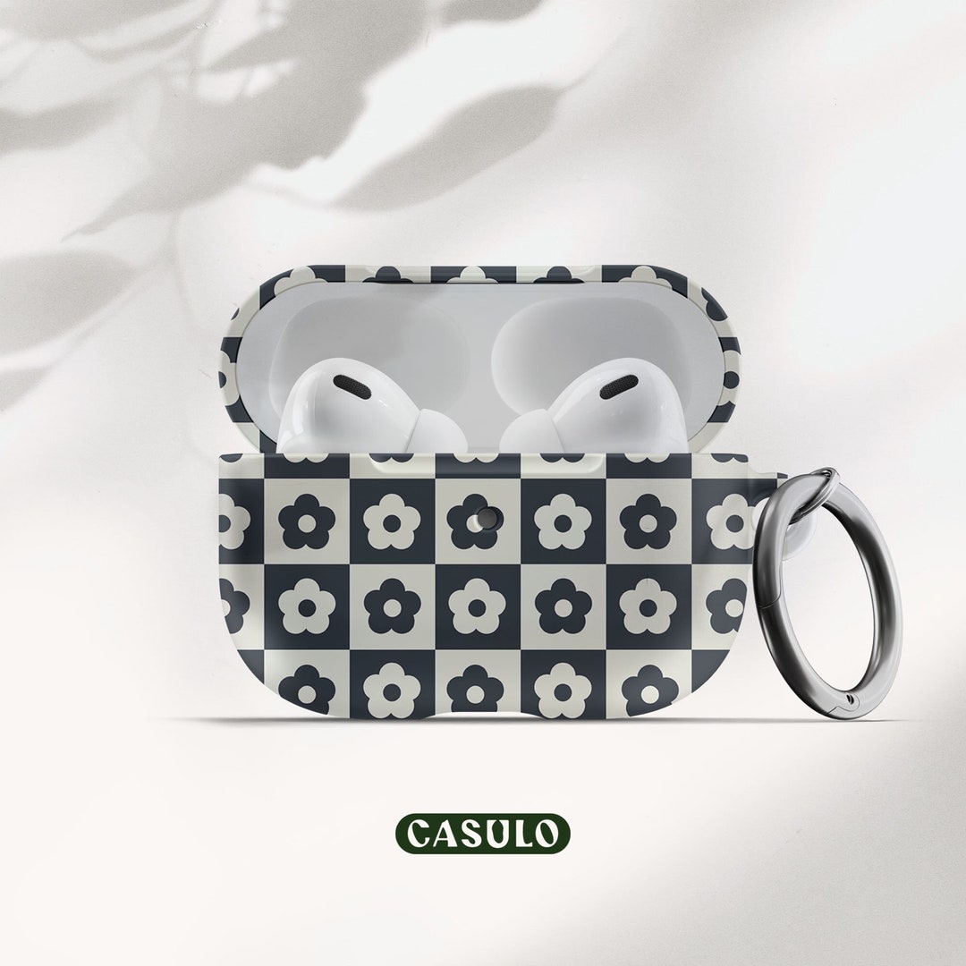 Retro Flower Check AirPod Case Covers, AirPod Pro 2 1 Case, Airpods 1 ...